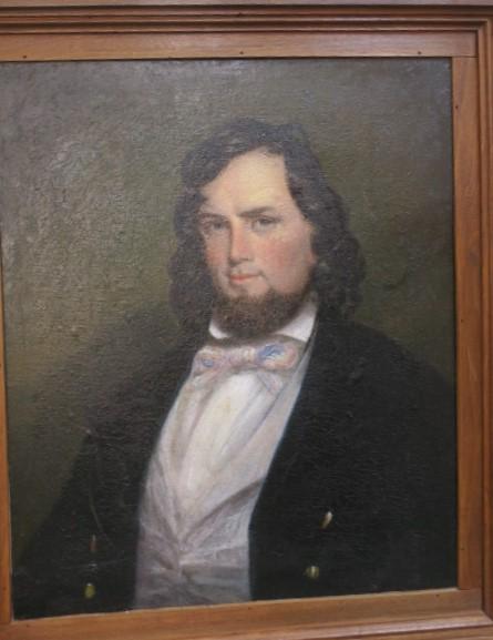 Oil On Canvas Limner Portrait Of A Male: