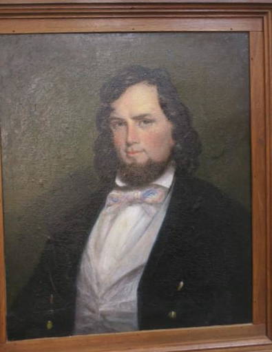 Oil On Canvas Limner Portrait Of A Male: