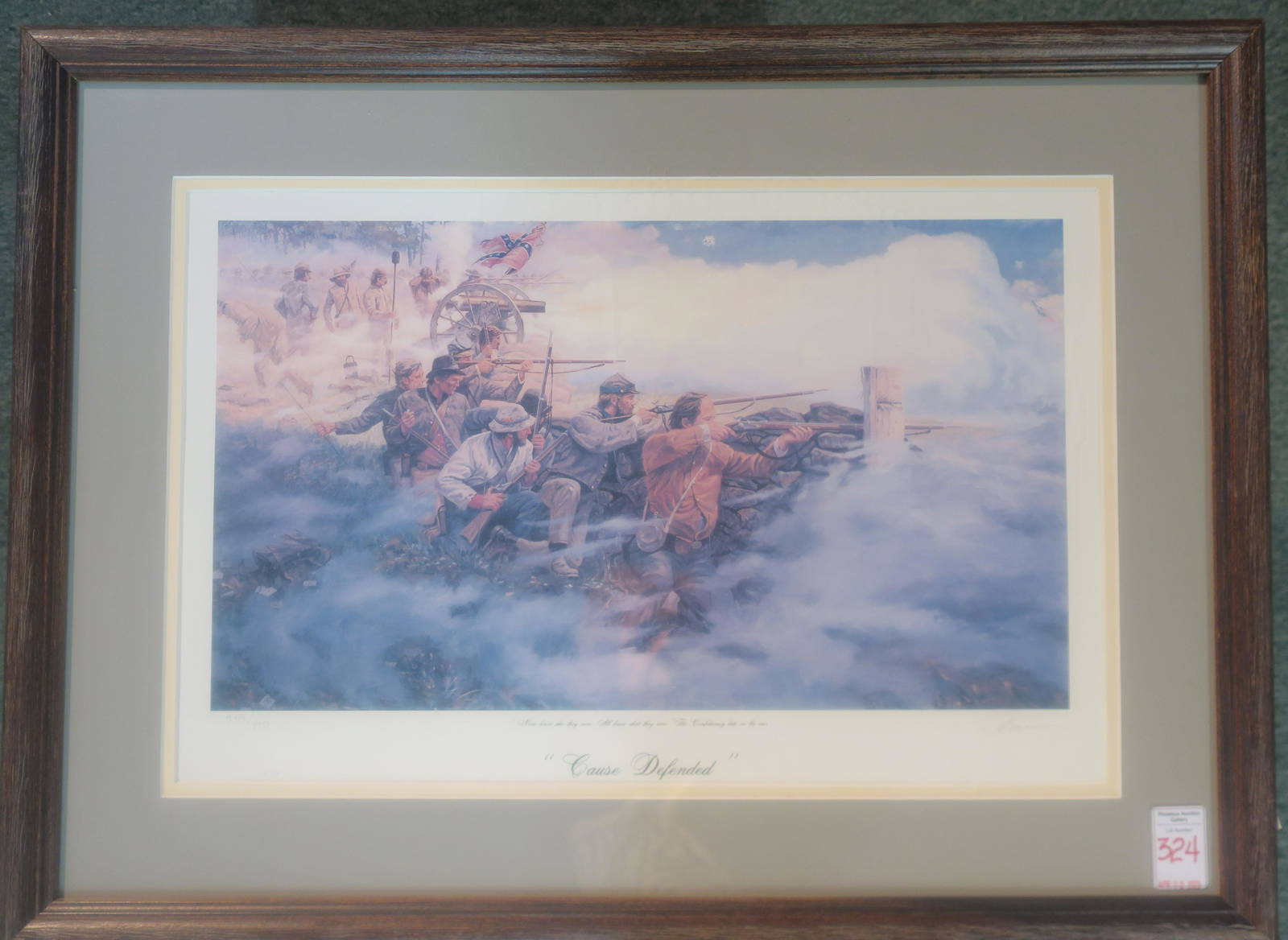 DALE GALLON, The Cause Defended, S/N Framed Print: (#0324) on Apr 02 ...