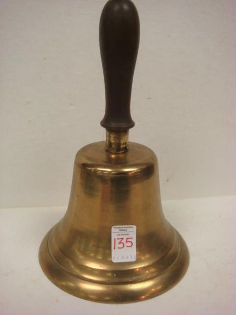 Solid Brass Wooden Handled School Bell