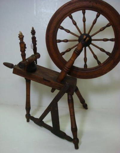 Vintage Saxony Flax Spinning Wheel