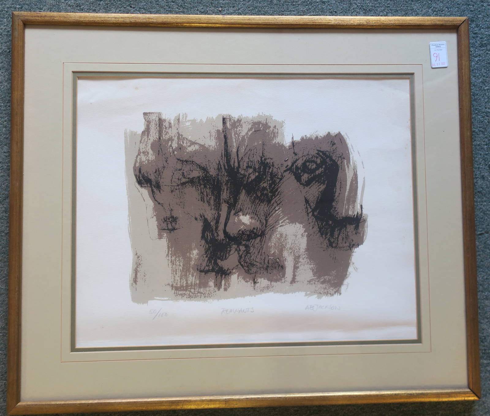 Ab Jackson Signed/numbered Silkscreen "remnants": Auction