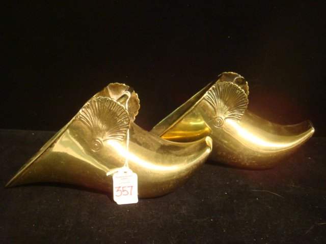 357: Pair of Antique Brass Conquistador Stirrup Shoes: - Sep 03, 2012 ...