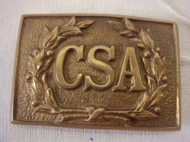 Csa In Wreath Three Prong Belt Buckle