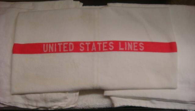 Ss United States Lines Linen And Towels: