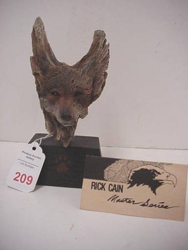 Rick Cain Divining Wolf Sculpture: Limit