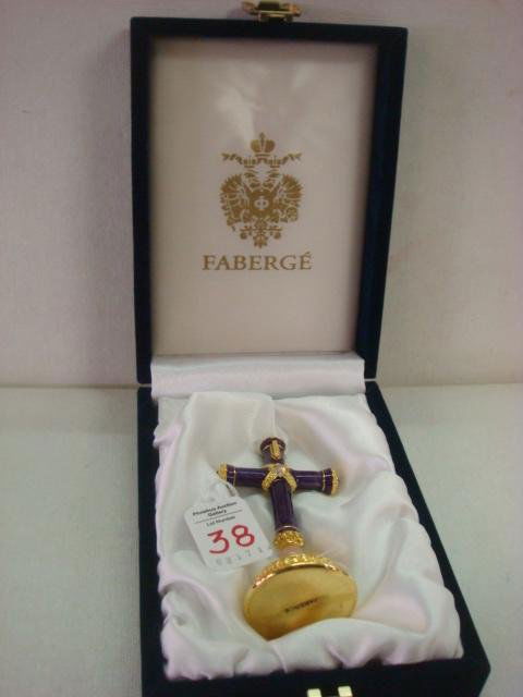 Faberge Palace Imperial Cross On Stand: