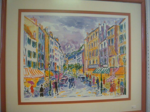 Signed F Gicot Numbered Serigraph: