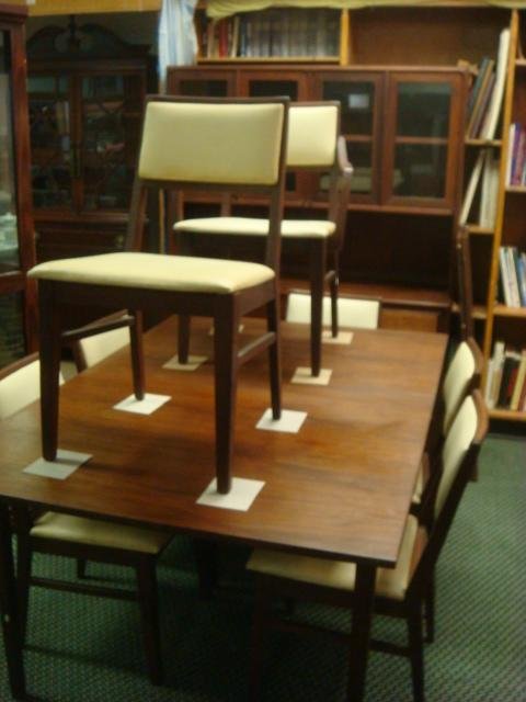 Mid Century Modern HIBRITEN 10 Piece Dining Set: