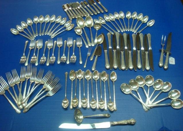 ALVIN Chased Romantique Sterling Silver Flatware: