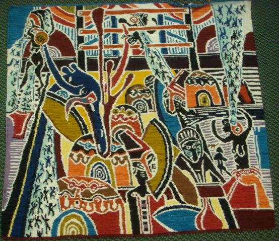 African Hand-woven Tapestry "AFRICIA SENSES", 1/50: