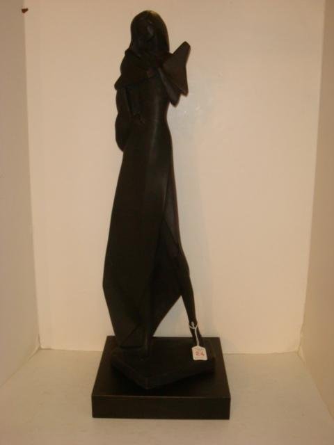 AUSTIN PROD. INC Lady Statue in Black by Fisher: