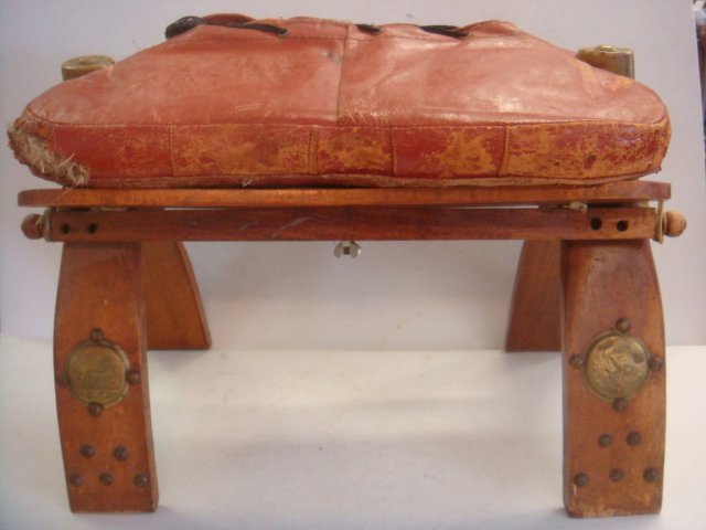 Vintage Egyptian Camel Saddle Foot Rest: