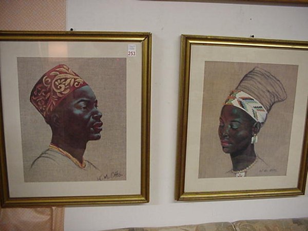 4 W.M. Otto Framed Portrait Paintings - May 30, 2004 | Phoebus Auction ...