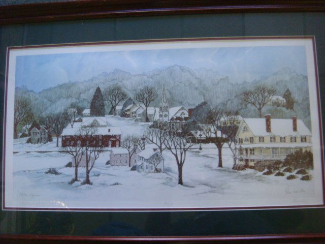 Limited Edition Signed ELLEN JONES Snow Scene: