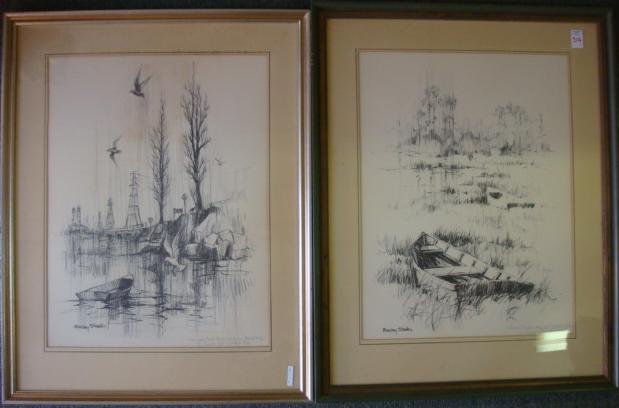 Two BARCLAY SHEAKS Signed Prints:
