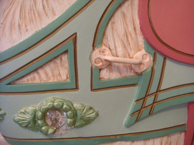 CHARLES LOOFF Standing Carousel Goat, Carved & Painted: