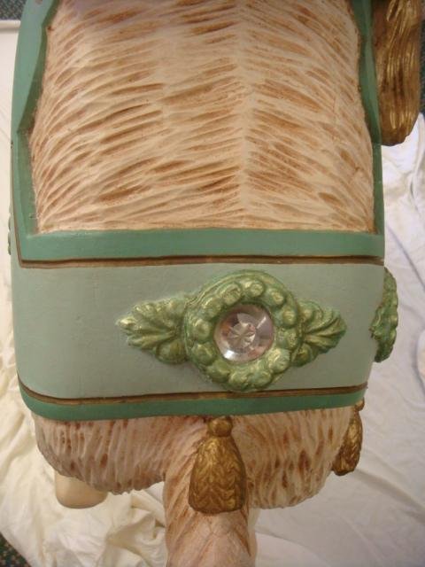 CHARLES LOOFF Standing Carousel Goat, Carved & Painted: