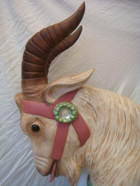 CHARLES LOOFF Standing Carousel Goat, Carved & Painted: : Lot 103