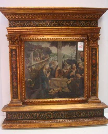 Aedicular Altar Frame With Ghirlandao Print: