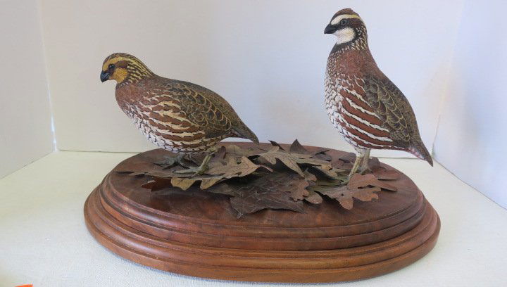 Bob White Quail Wood Carving: