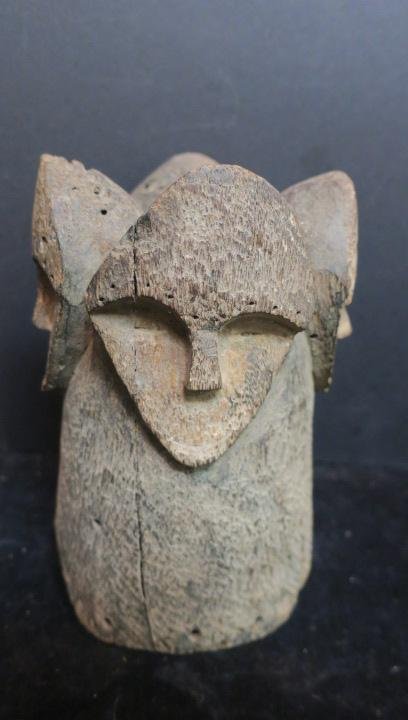 Fang Tribe, Gabon, 4 Janus Face Warriors Helmet Mask: