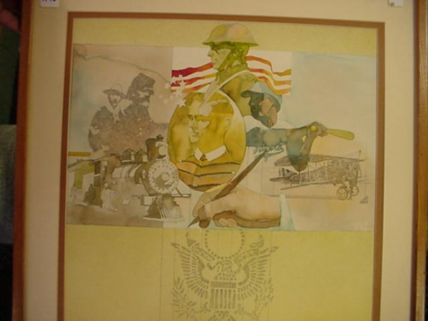 BART JOHN FORBES Signed Watercolor: