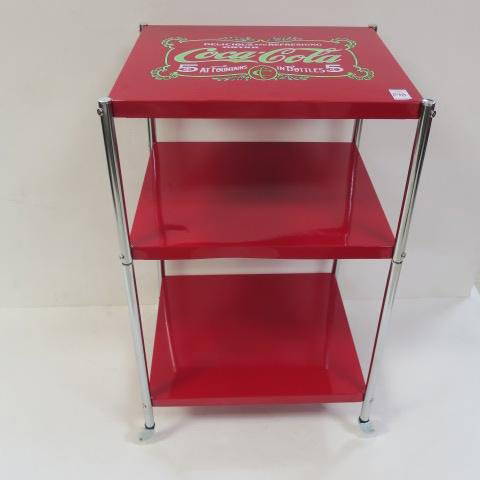 3 Tier Rolling Coca Cola Utility Cart: