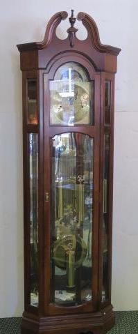 1988 Ridgeway Grandfather Clock With Moon Dial: