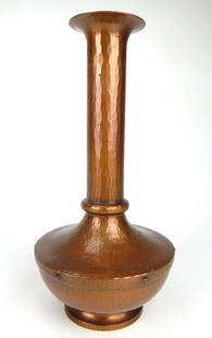 Roycroft Hand Hammered Copper American Beauty Vase