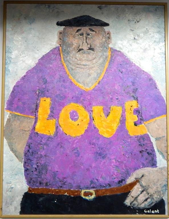 A45-3 LARGE RENE GALANT (1914-1997) OIL PAINTING