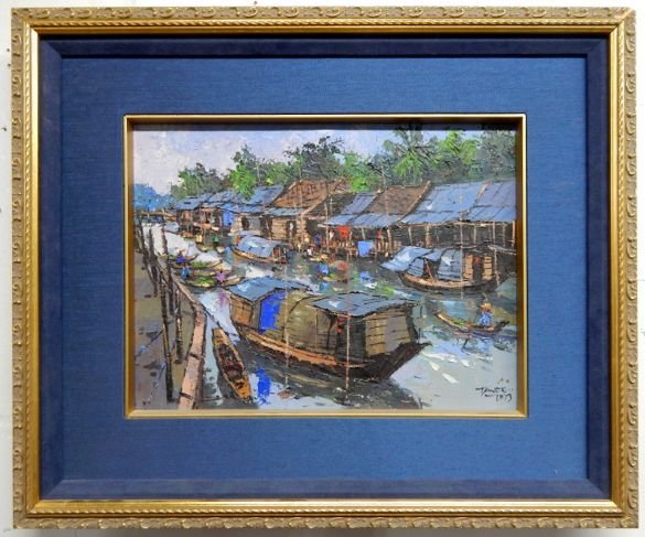 Tawee Nandakwang (thailand 1925 1991) Oil Painting
