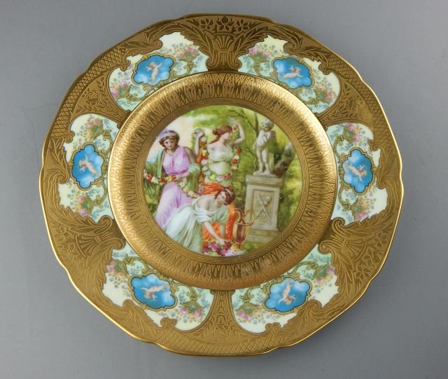 Sevres Porcelain Hand Painted Plate