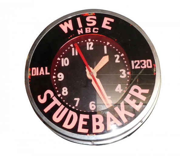 Wise NBC Studebaker neon wall clock - Apr 07, 2018 | Red Baron Antiques ...