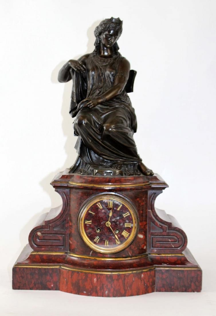 LAUFFER GERMAN ART DECO MANTEL CLOCK C. 1940