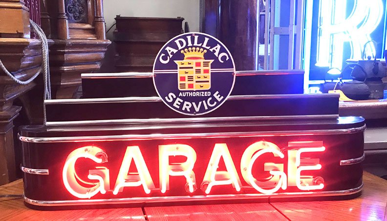 Cadillac Service Garage Neon Sign