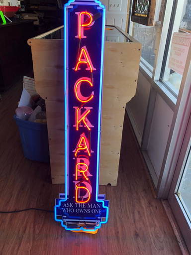 Packard neon sign (contempoprary) - Dec 09, 2018 | Red Baron Antiques in GA
