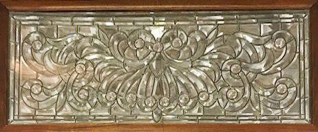 American 1890s Beveled And Leaded Transom Window