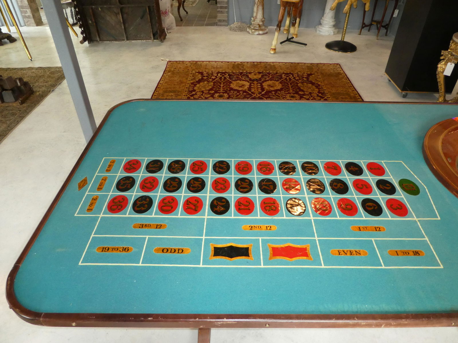 Vintage roulette table in walnut - Jul 19, 2020 | Red Baron Antiques in GA