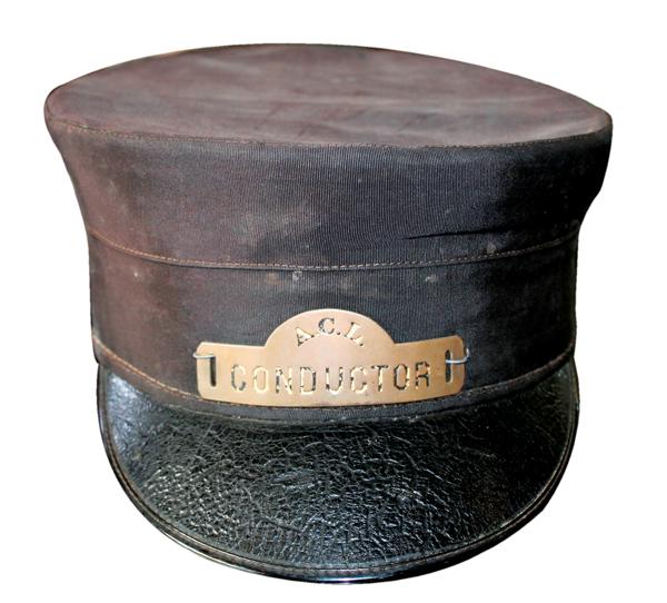 2: Turn of the century railroad conductors hat, silk