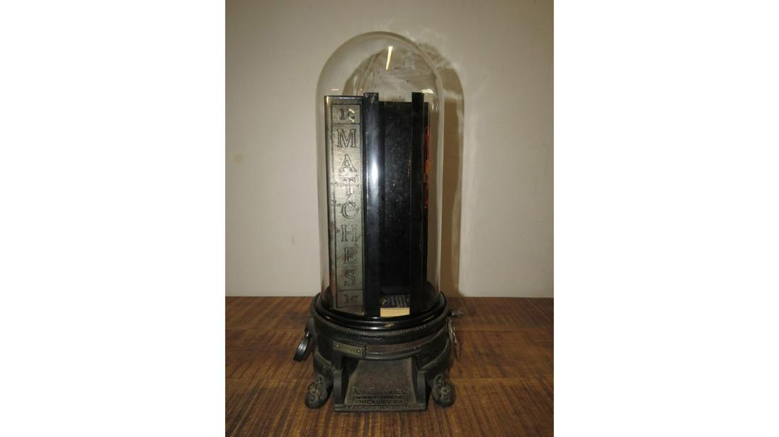 Rare 1 Cent Coin Operated Match Box Dispenser
