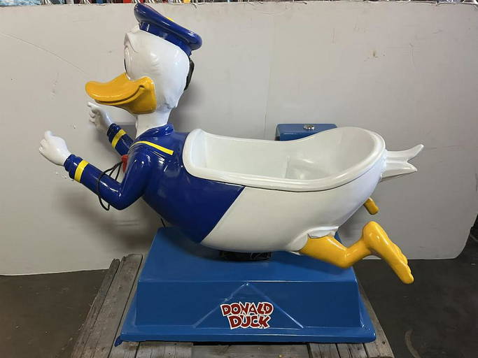 Vintage Coin Operated Musical Donald Duck Kiddie Ride