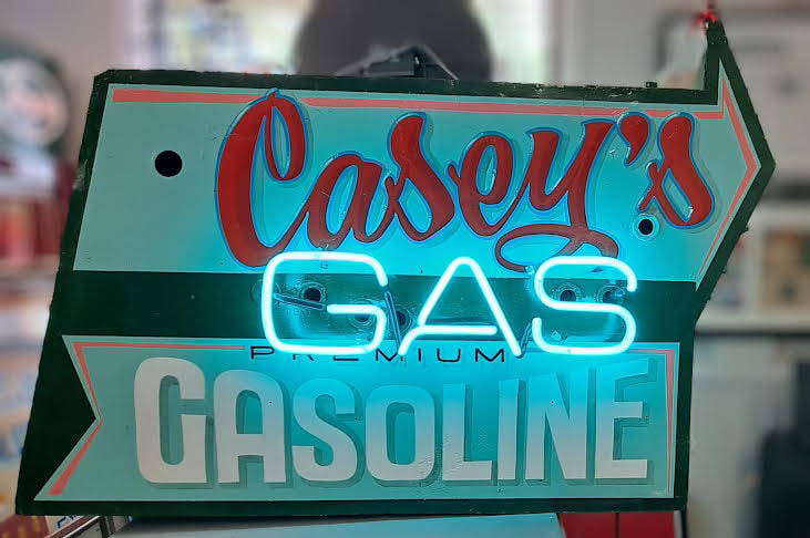 Vintage Neon Gasoline Sign "casey's" Auction
