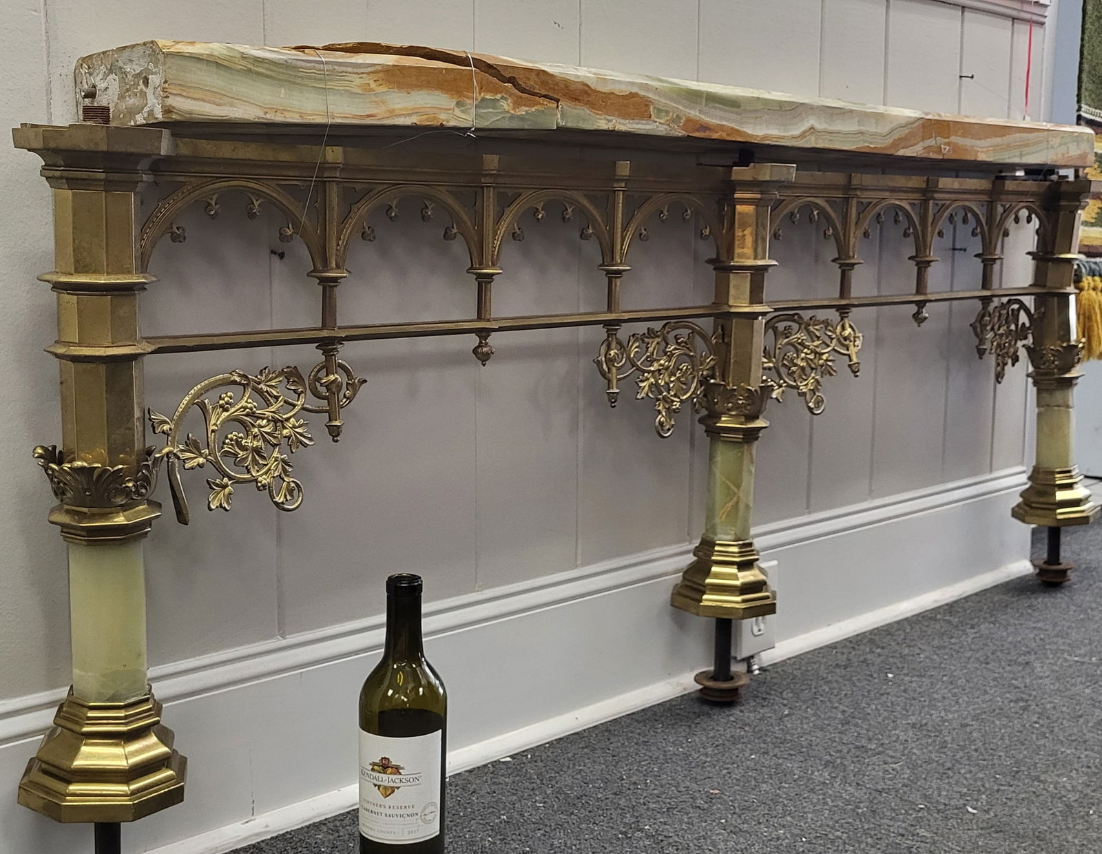 Gothic Bronze And Marble Handrail Auction