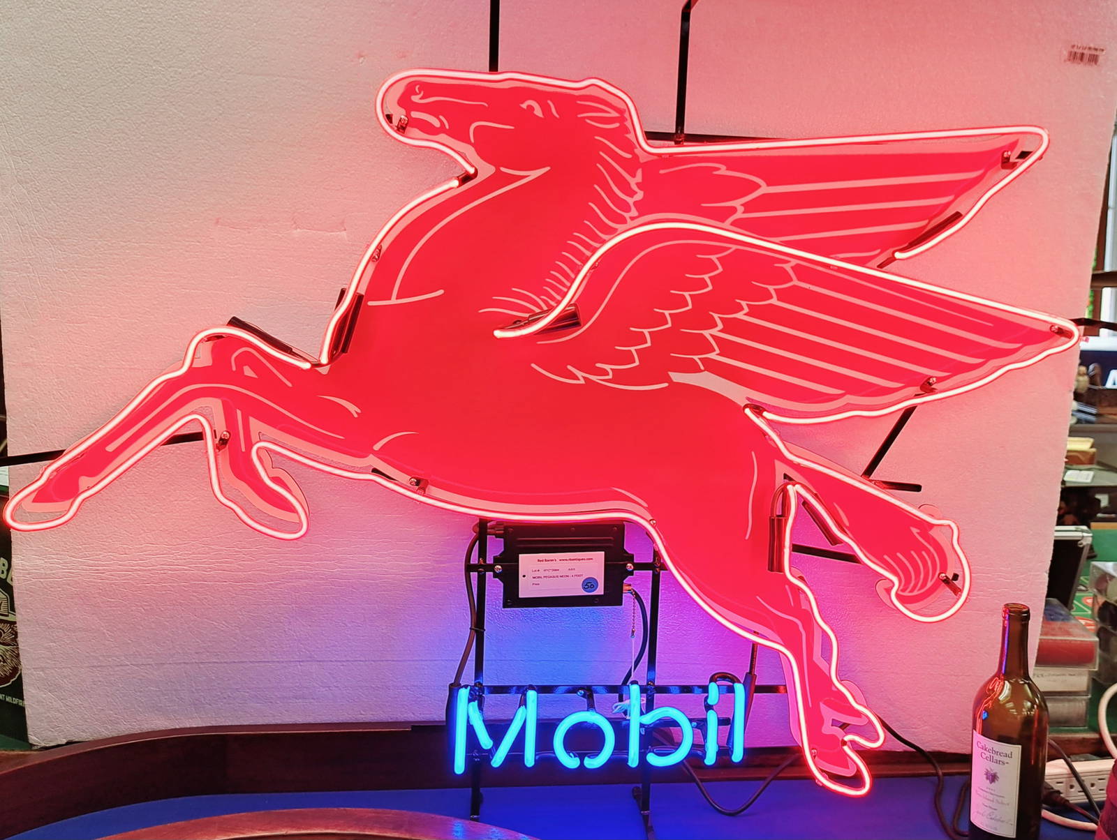 Mobil Oil Neon Flying Pegasus Auction