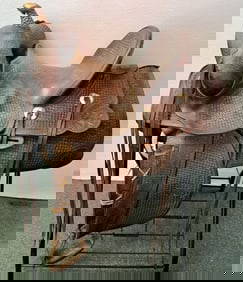 Edward Bohlin All Leather Western Saddle. Auction