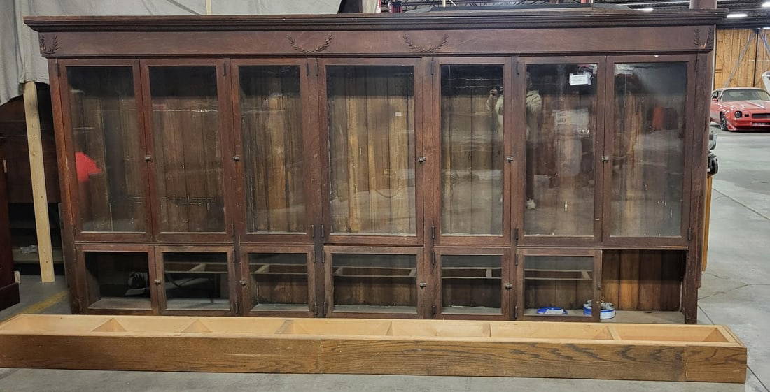 Buy All Oak Hardware Store Display Cabinets | Red Baron Antiques In Ga