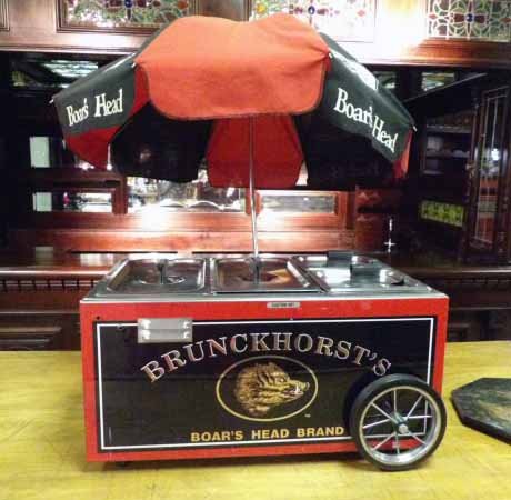 Boars Head Hot Dog Cart With Umbrella