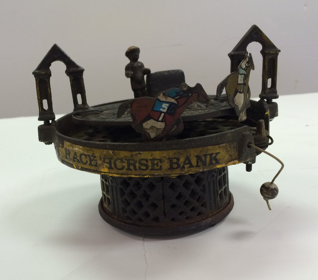 Antique Coin Op Horse Race Bank