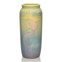 Weller Cameo Jewel vase, mermaid and fish, 13" - Nov 04, 2017 | Humler ...